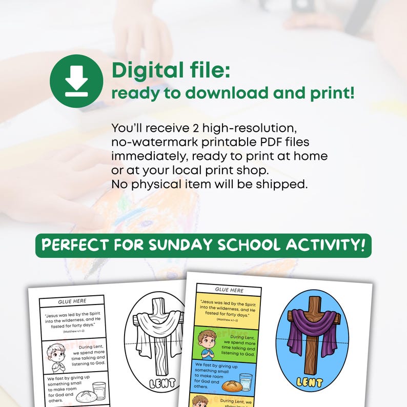 Lent Activity for Kids Printable | Bible Verse Folding Craft ...