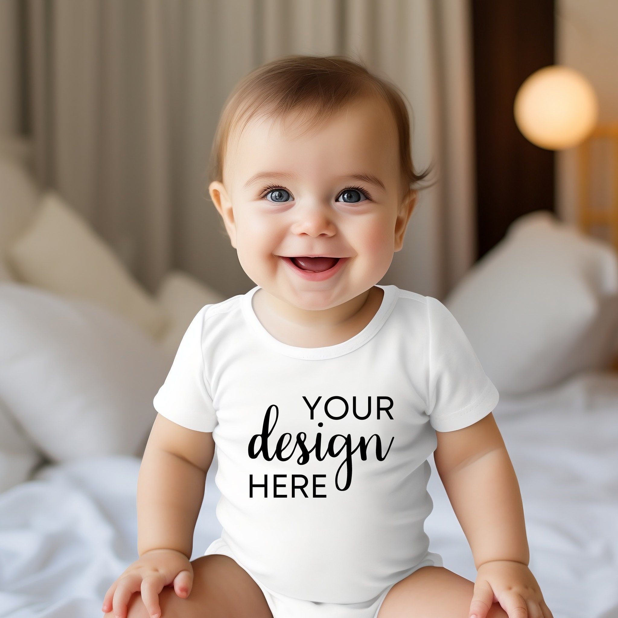 9 Baby Onsie Mockup Bundle, White Onesie Mockups, Rabbit Skins Baby ...