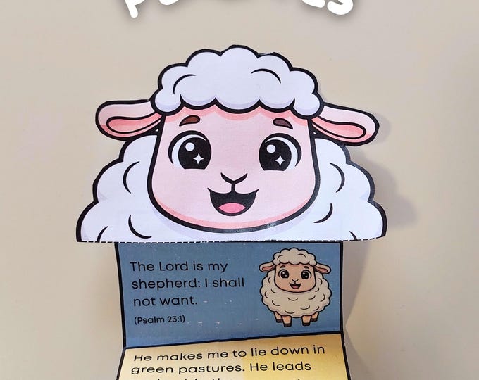 Psalm 23 Folding Surprise Craft, the Lord is My Shepherd Bible Activity ...