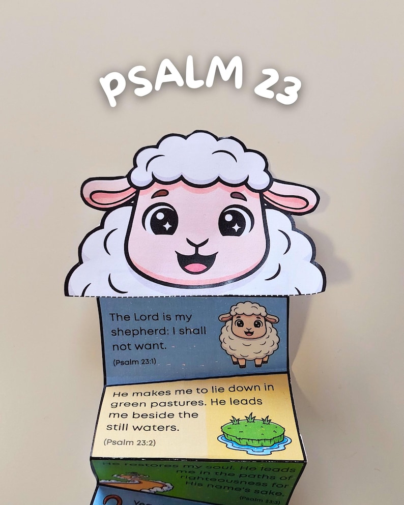 Psalm 23 Folding Surprise Craft, the Lord is My Shepherd Bible Activity ...
