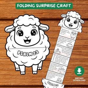 Psalm 23 Folding Surprise Craft, the Lord is My Shepherd Bible Activity ...