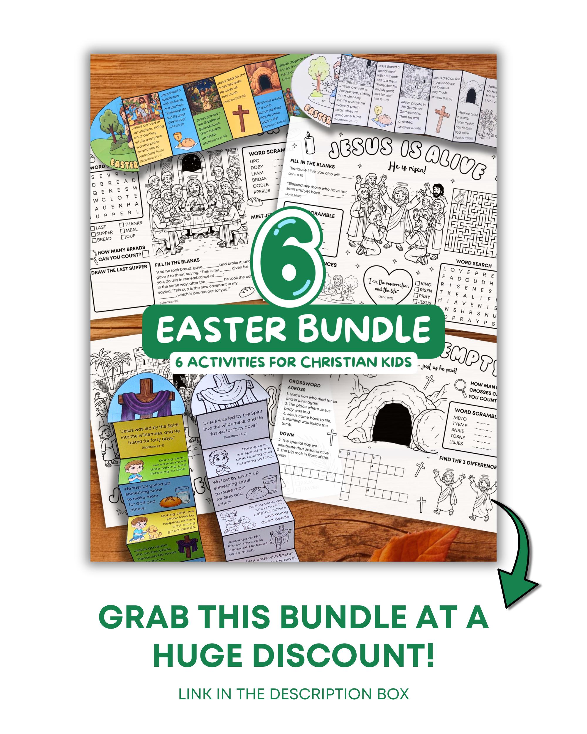 The Last Supper Activity Placemat, Christian Easter Story Printable ...