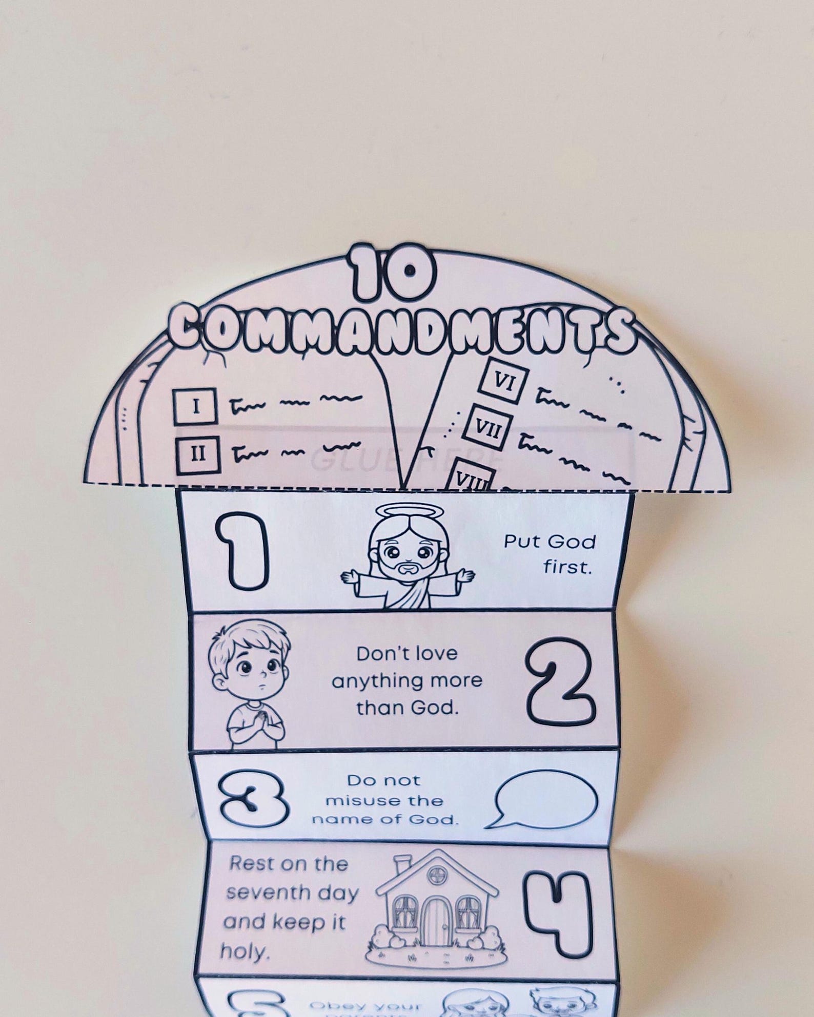 Bible Folding Surprise Craft, Christian Activity for Kids, 10 ...