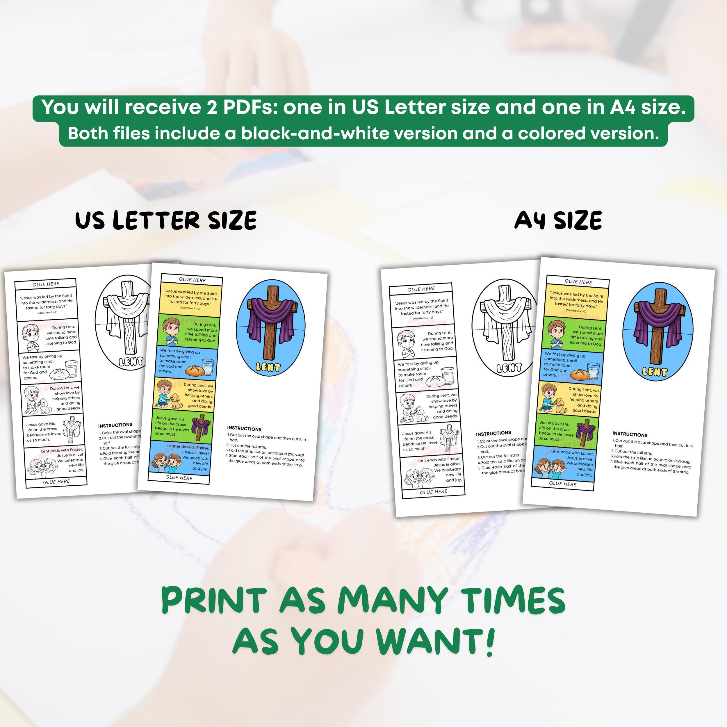 Lent Bible Verse Folding Surprise Craft, Printable Activity for Kids ...