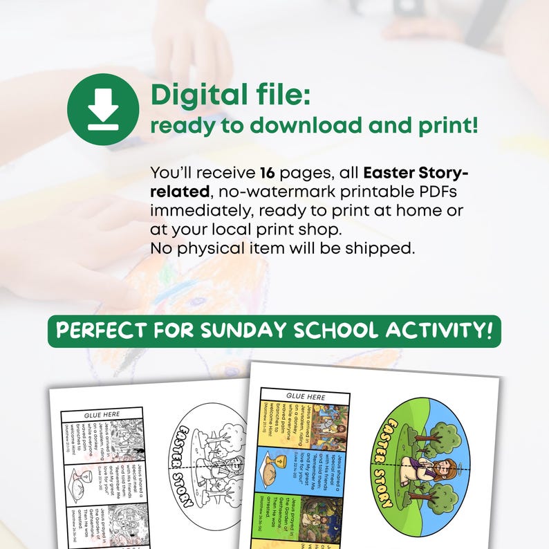 Easter Story Activity Bundle, Folding Surprise Crafts + Activity ...