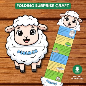 Psalm 23 Folding Surprise Craft, the Lord is My Shepherd Bible Activity ...