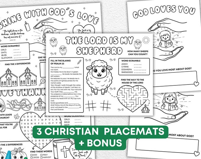 Happy Birthday Jesus Placemat + Nativity Scene Coloring Page, Sunday ...