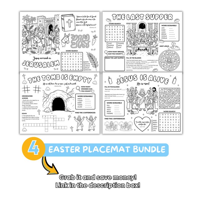 He is Risen - Matthew 28:6 VBS Printable, Easter Story Kids Activity ...