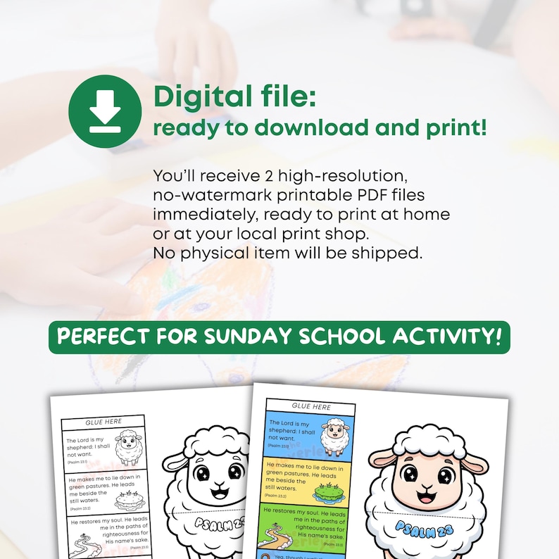 Psalm 23 Folding Surprise Craft, the Lord is My Shepherd Bible Activity ...