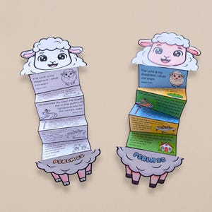 Psalm 23 Bible Folding Surprise Craft, Printable Christian Sheep ...