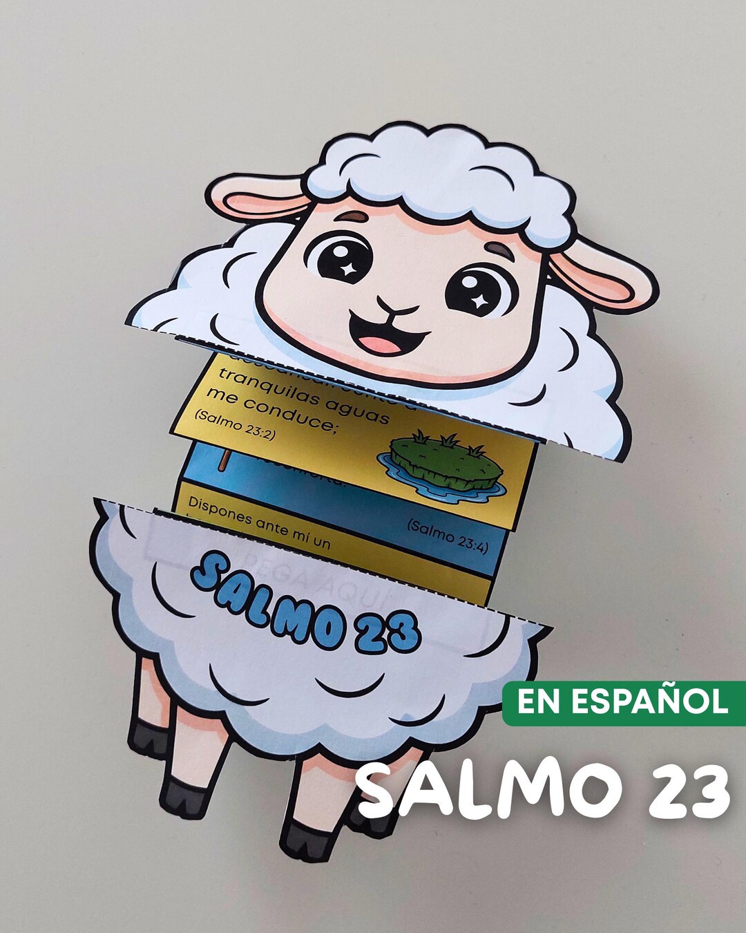 Psalm 23 Bible Folding Surprise Craft IN SPANISH, Printable Christian ...