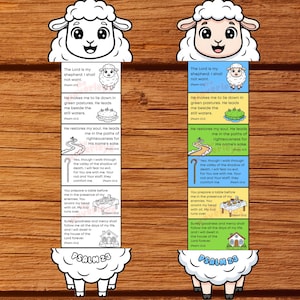 Psalm 23 Folding Surprise Craft, the Lord is My Shepherd Bible Activity ...