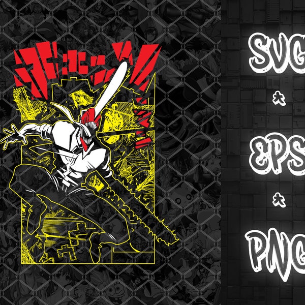 Chainsaw Man Anime Svg - Etsy