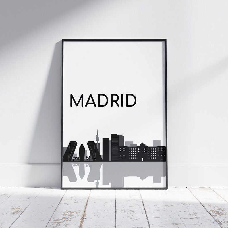 Printable Madrid Wall Art, Travel Poster, Minimal Prints - Etsy