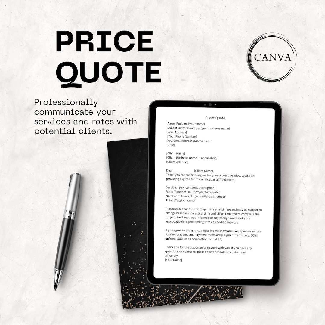 Streamline Your Quoting Process With Our Professional Price Quote ...