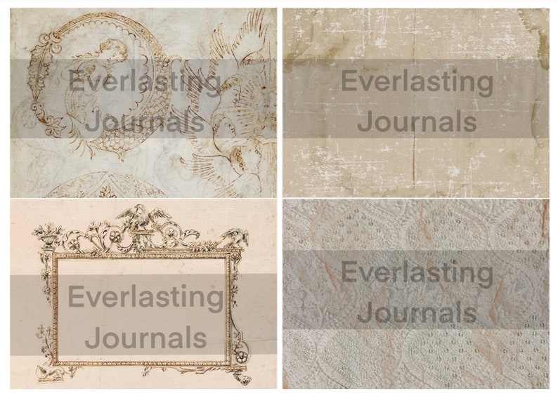 Set 12 - Background Printables Set 1, Digital, Junk Journal Kit ...
