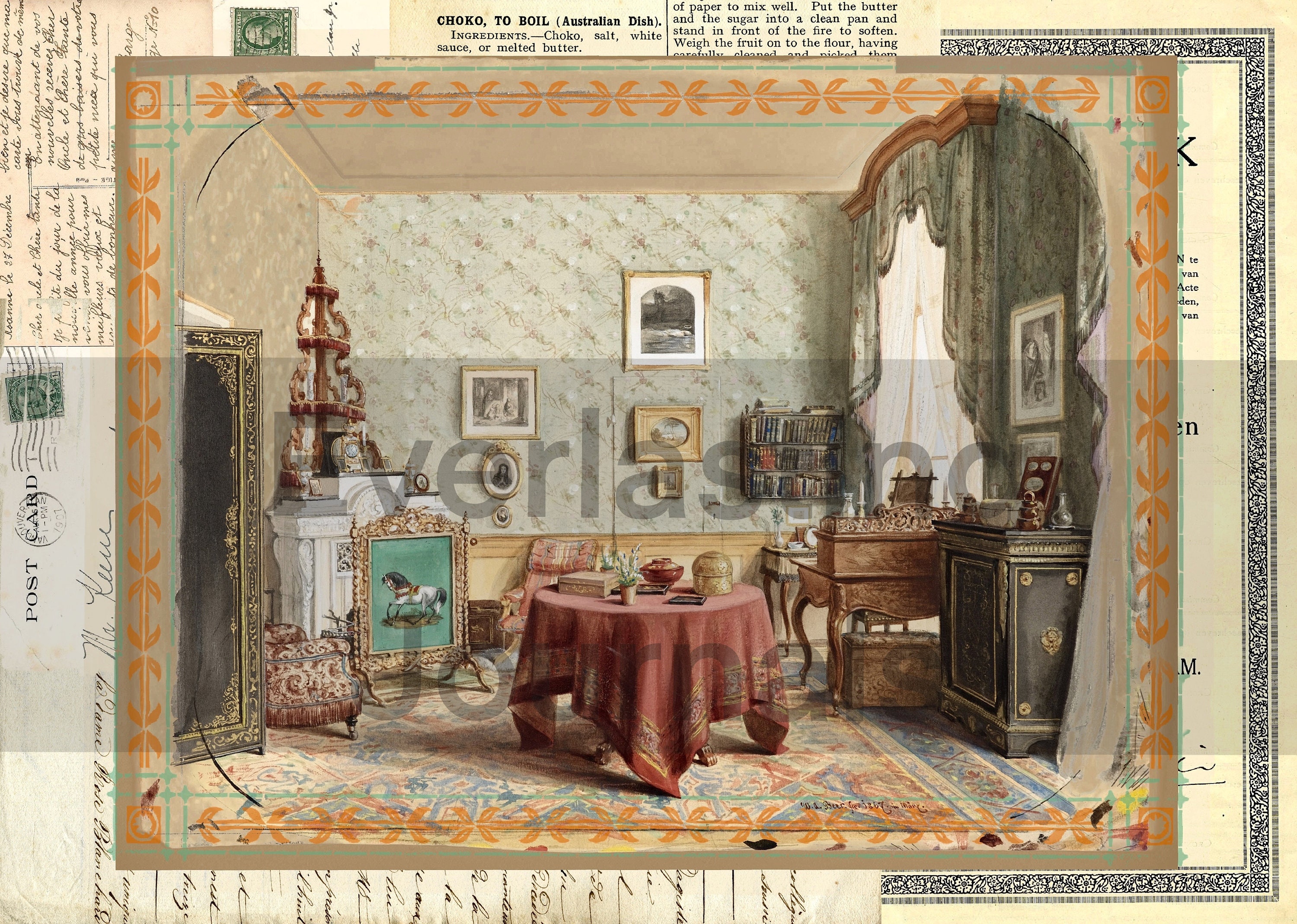 Set 20 Vintage Paper Collection, Printables, Digitals, Junk Journal Kit ...