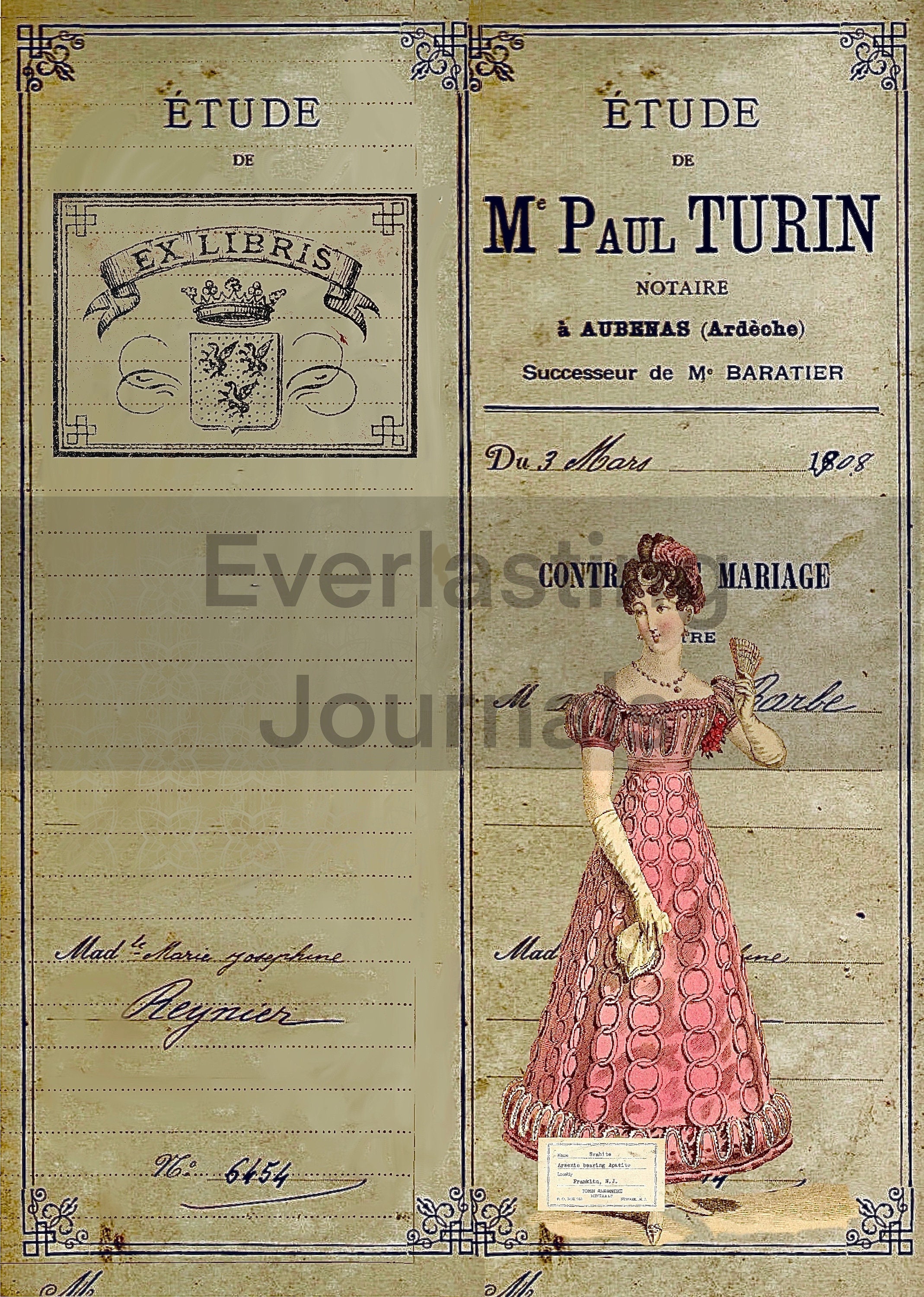Set 4 French Document Cover With a Twist, Printable, Digital, Junk ...