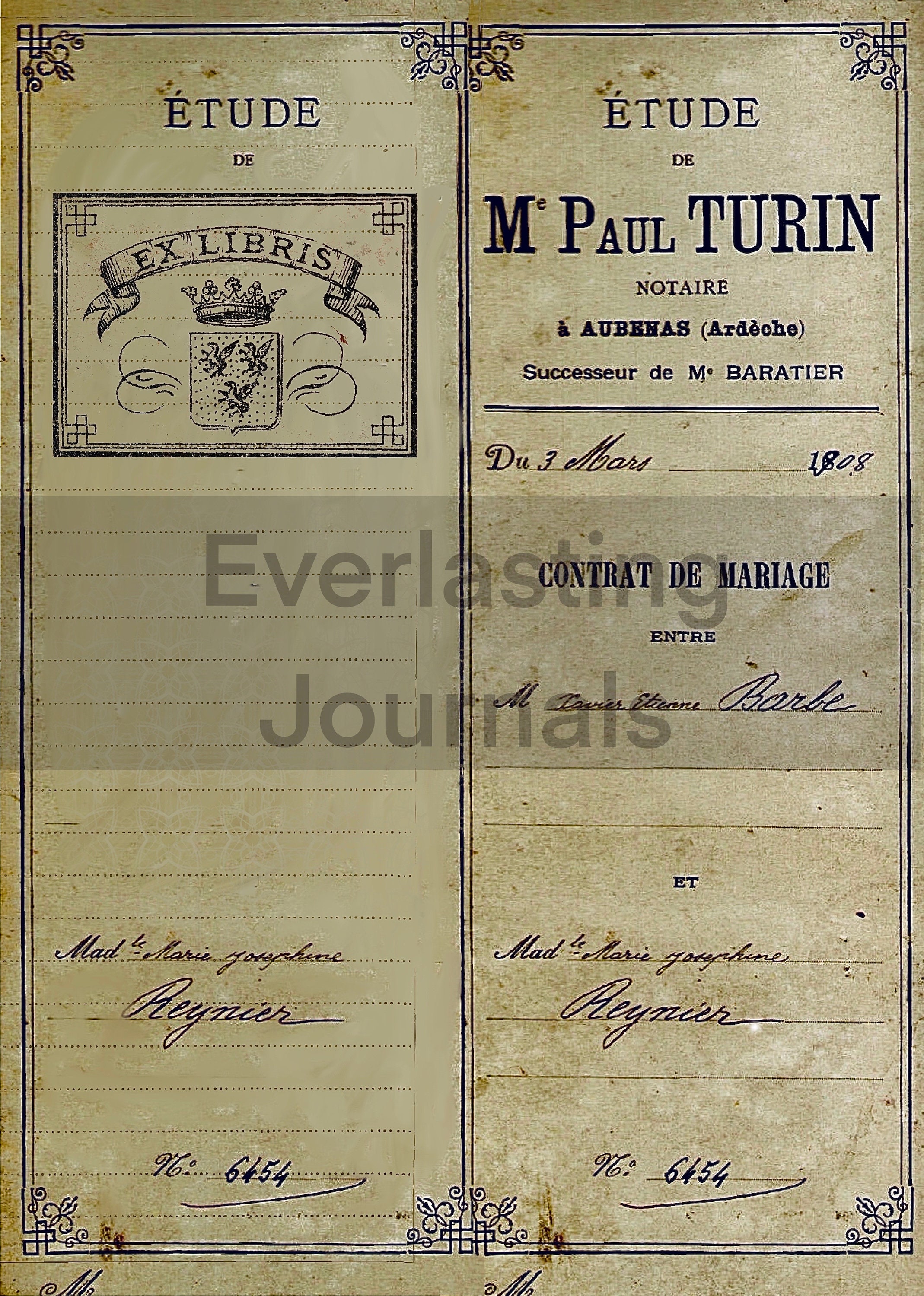 Set 4 French Document Cover With a Twist, Printable, Digital, Junk ...