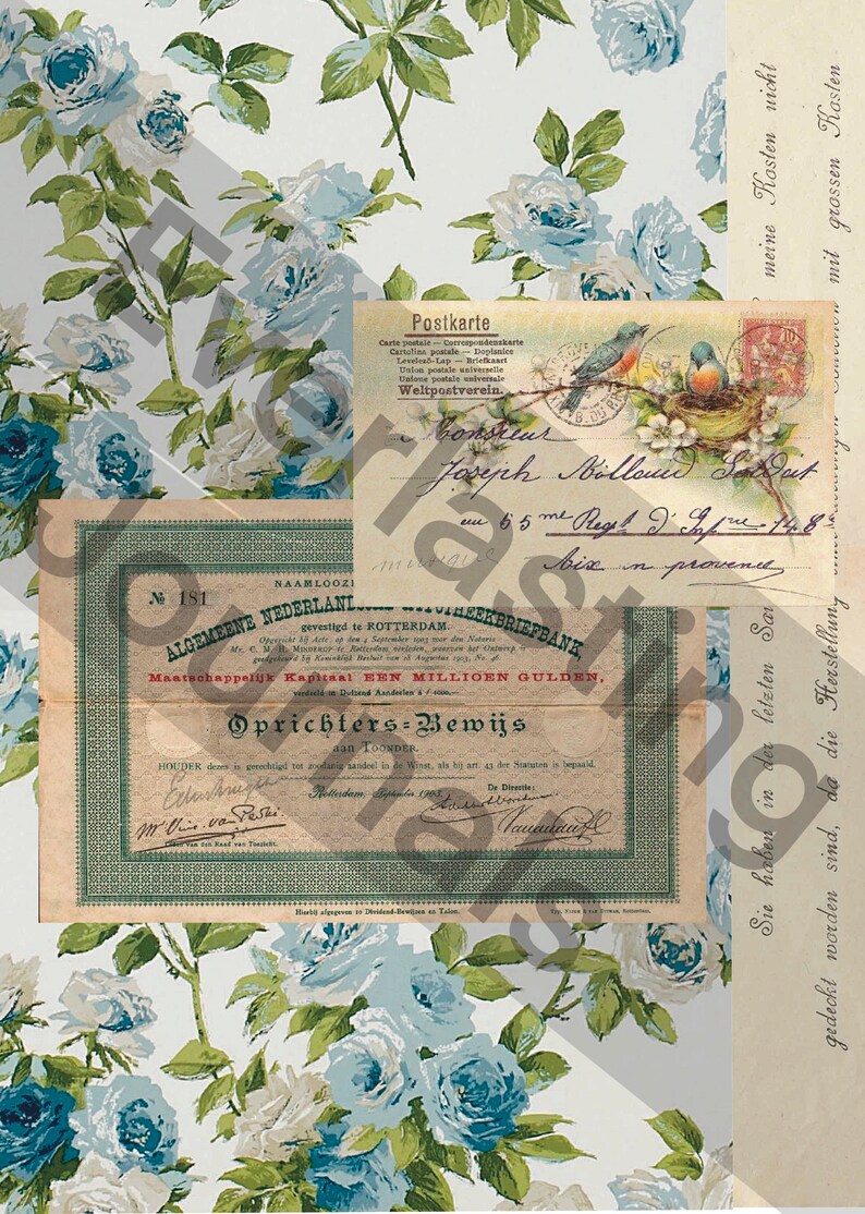 Set 7 Printable Digital Download Junk Journal Kit - Etsy