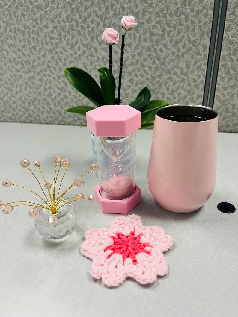 Cherry Blossom Coasters - Crochet Coaster Home Decor Coaster - Etsy