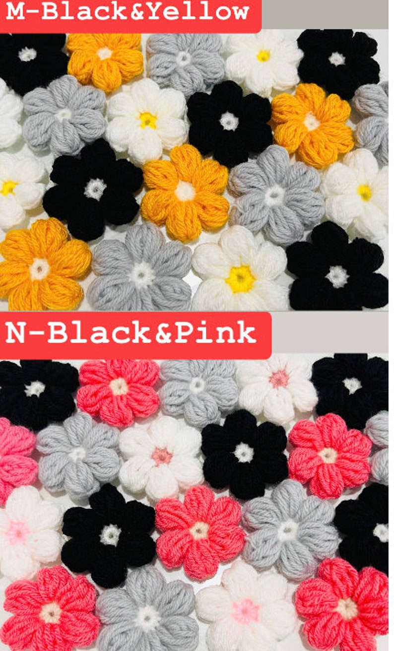 Puff Flowers Crochet Floor Mat, Flowers Crochet Sofa Cover, Floral ...