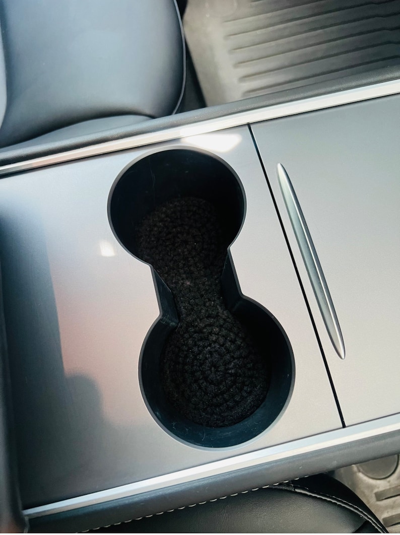 Tesla Model Y and 3 Crochet Cup Holder Coaster - Etsy