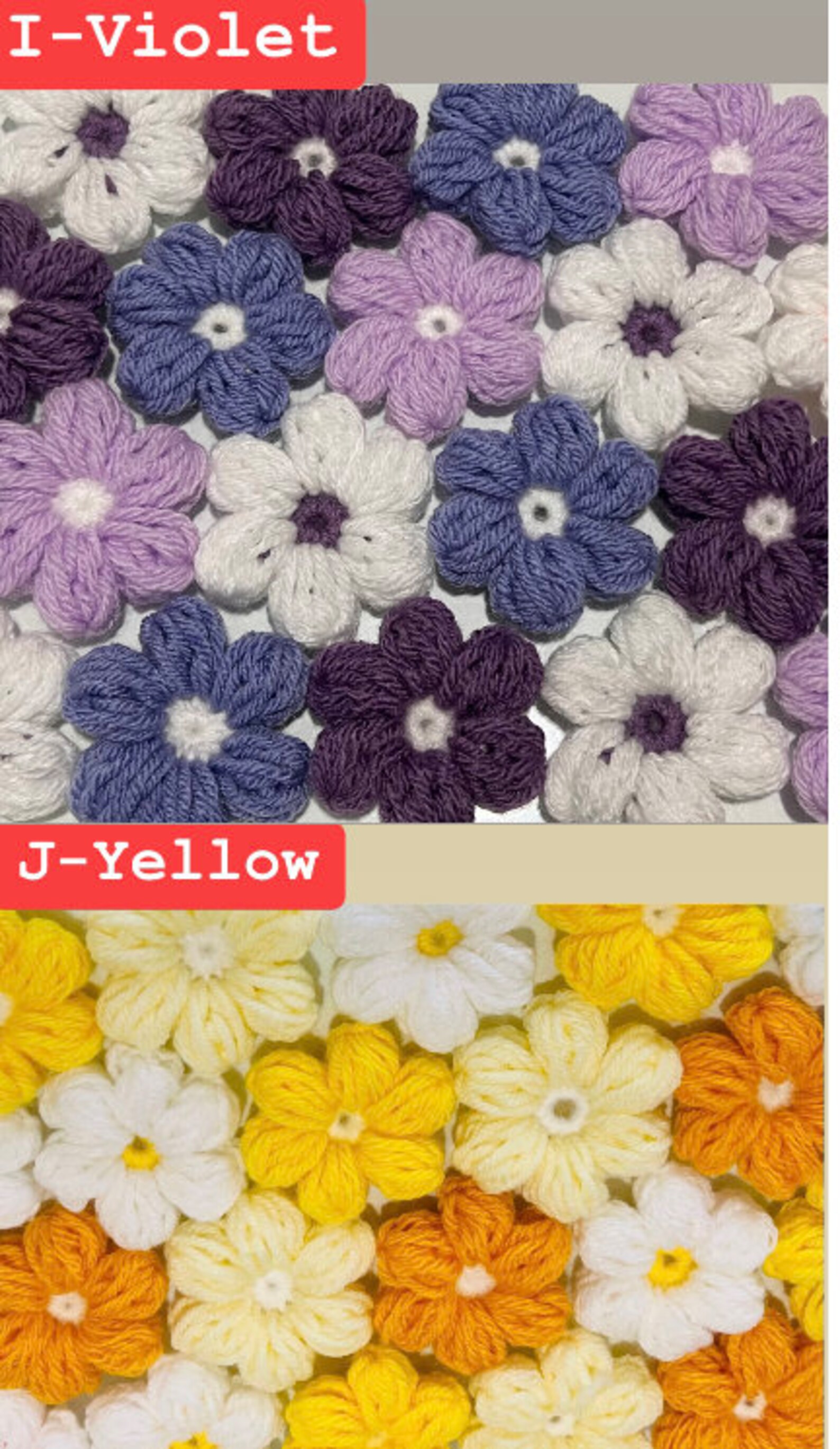 Puff Flowers Crochet Floor Mat, Flowers Crochet Sofa Cover, Floral ...
