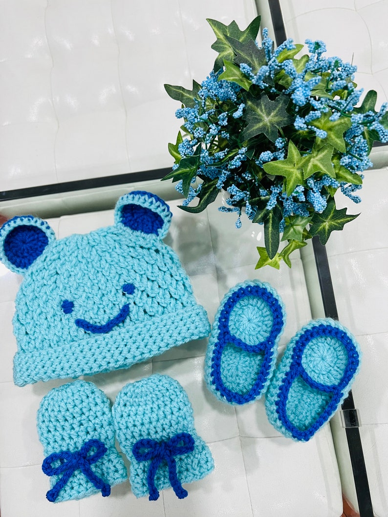 Baby Gift Set, New Baby Gift Set, Crochet Baby Gift, Unisex Baby ...