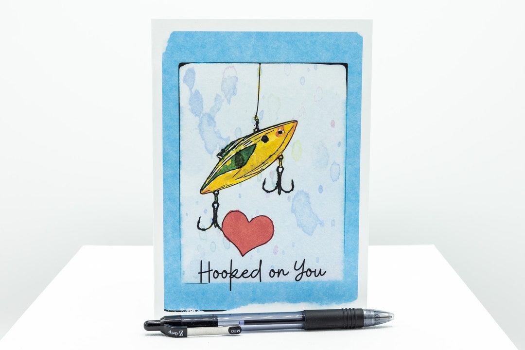 Printable Hooked on You Card - Etsy