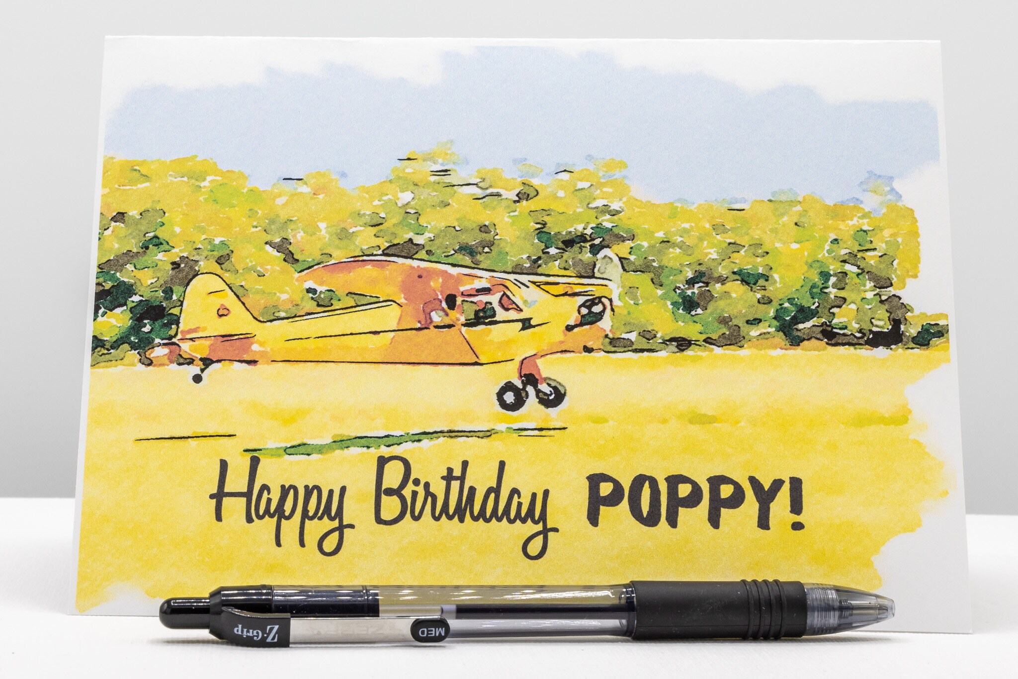 Printable Happy Birthday Poppy Card - Etsy