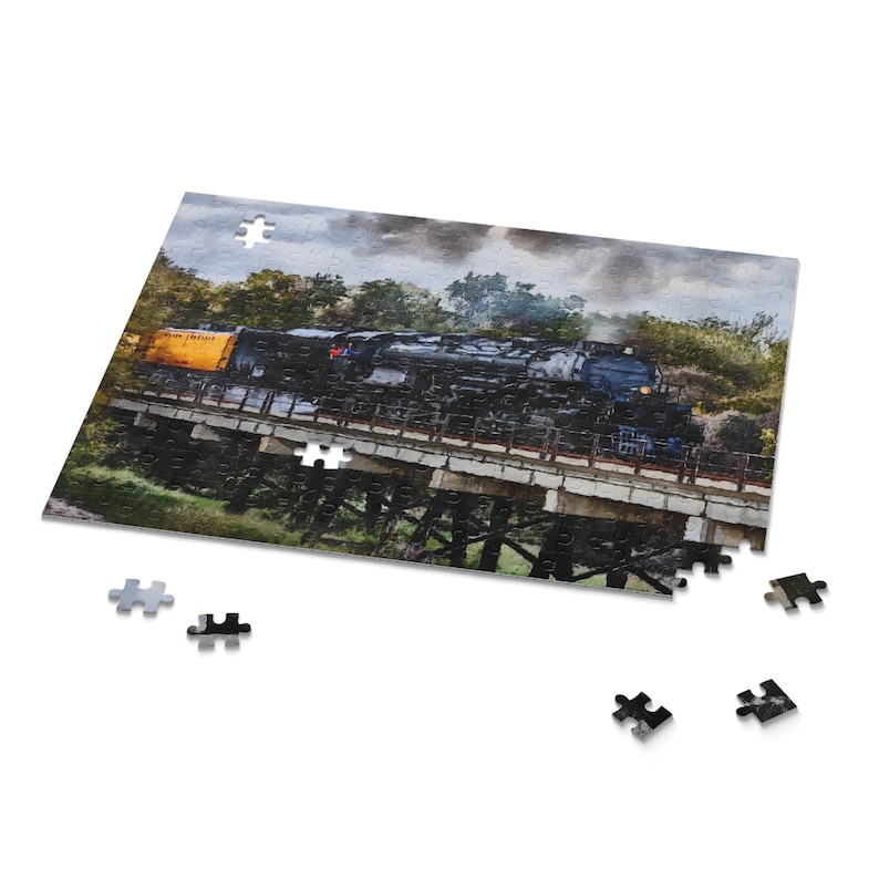 Big Boy Locomotive Train on Trussle Puzzle 120, 252, 500-piece - Etsy