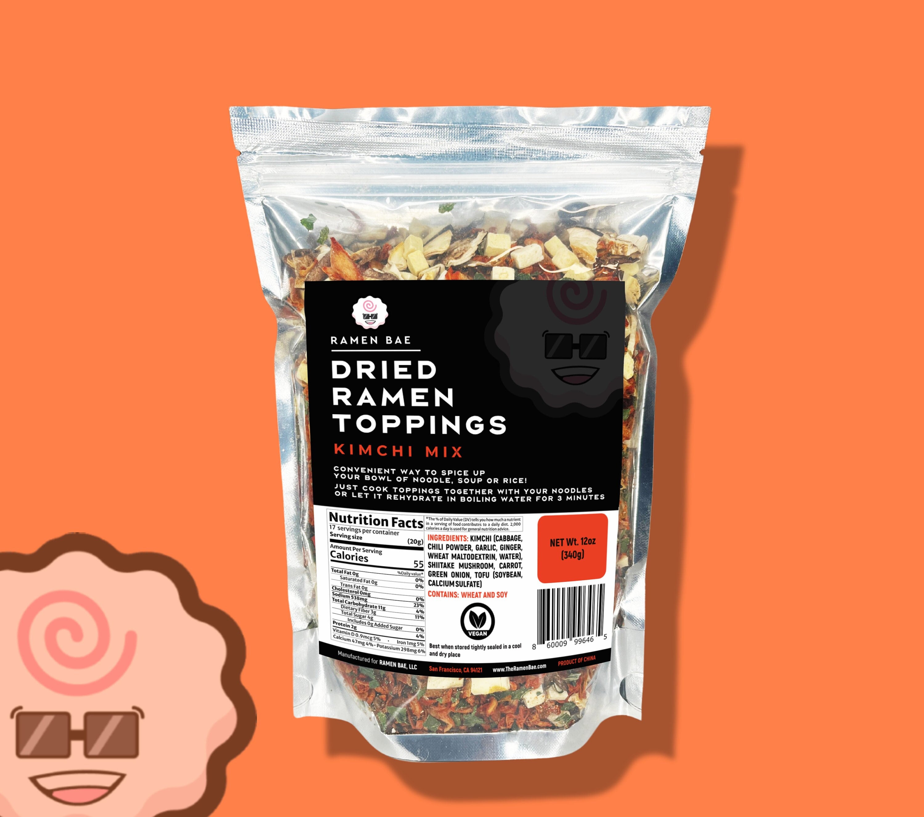 Dried Ramen Toppings Kimchi Mix - Etsy
