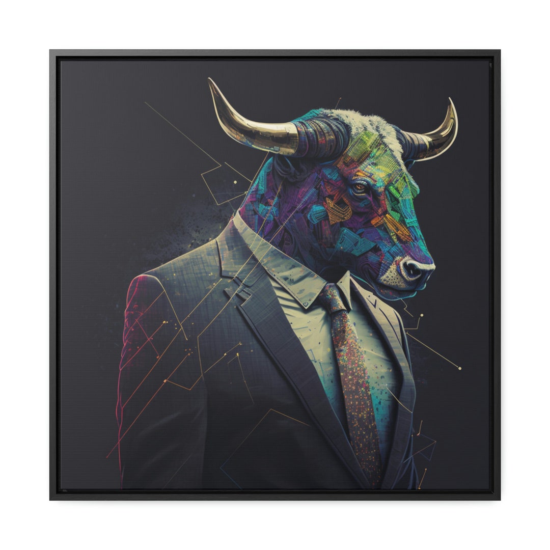 Wall Street Bull | Stock Market Luxury Wall Art | Stock Market Bull ...