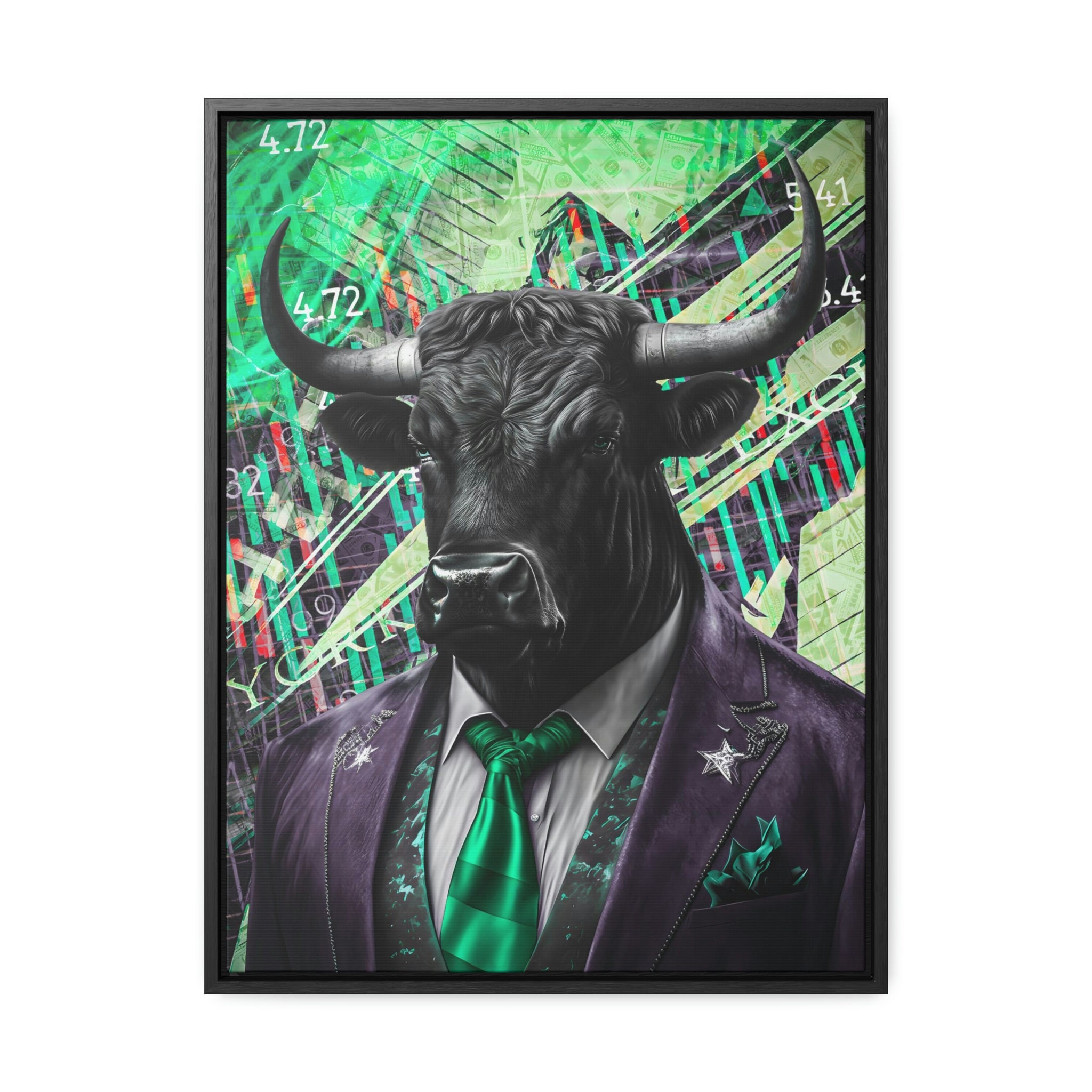 Stock Market Bull Gift for Trader Luxury Wall Art Stock Trader Gift ...