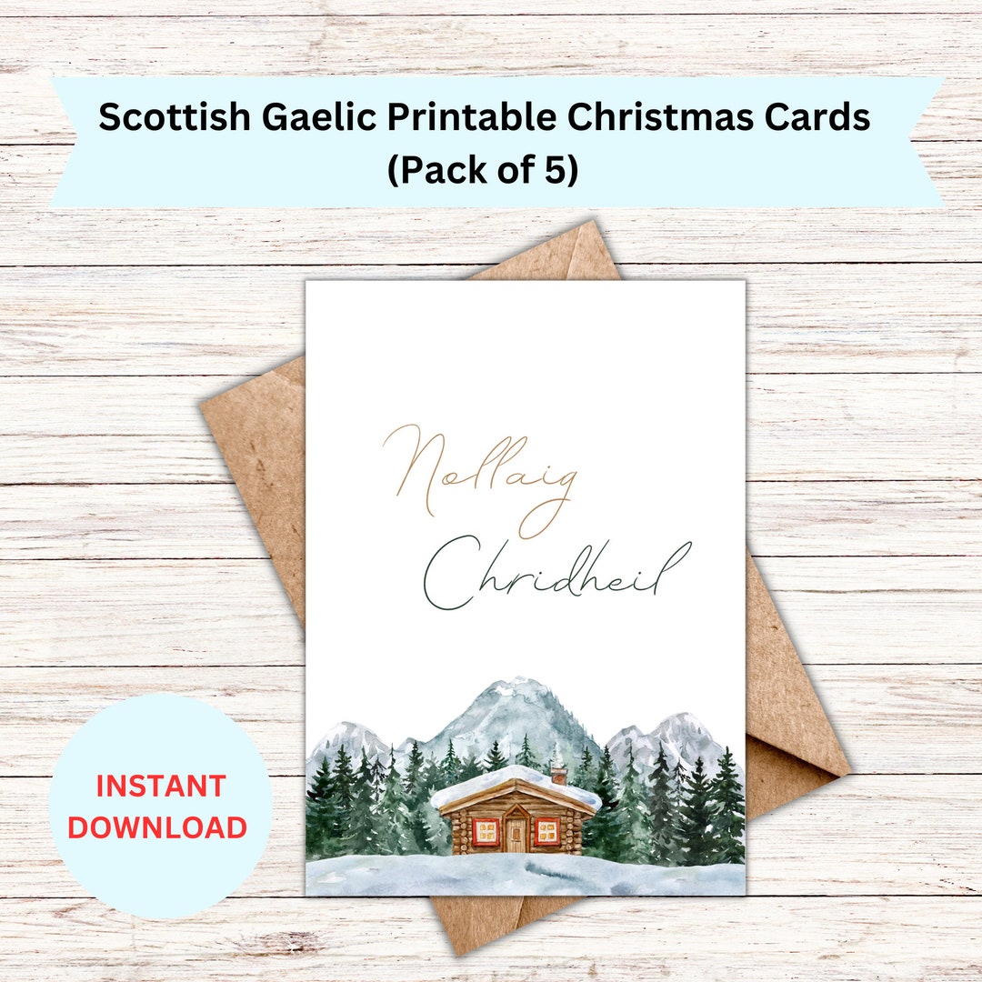 Instant Download Print and Cut Scottish Gaelic Christmas - Etsy