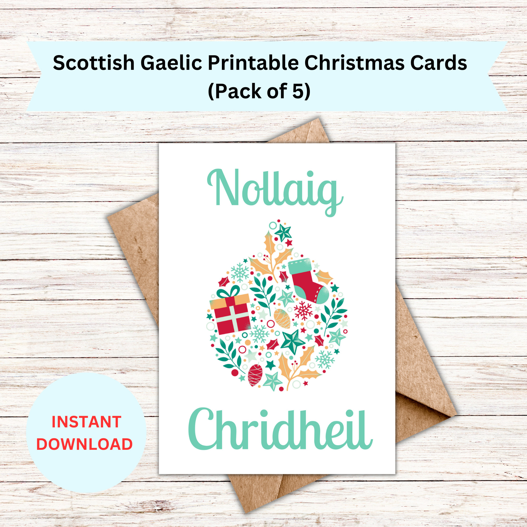 Instant Download Print and Cut Scottish Gaelic Christmas - Etsy