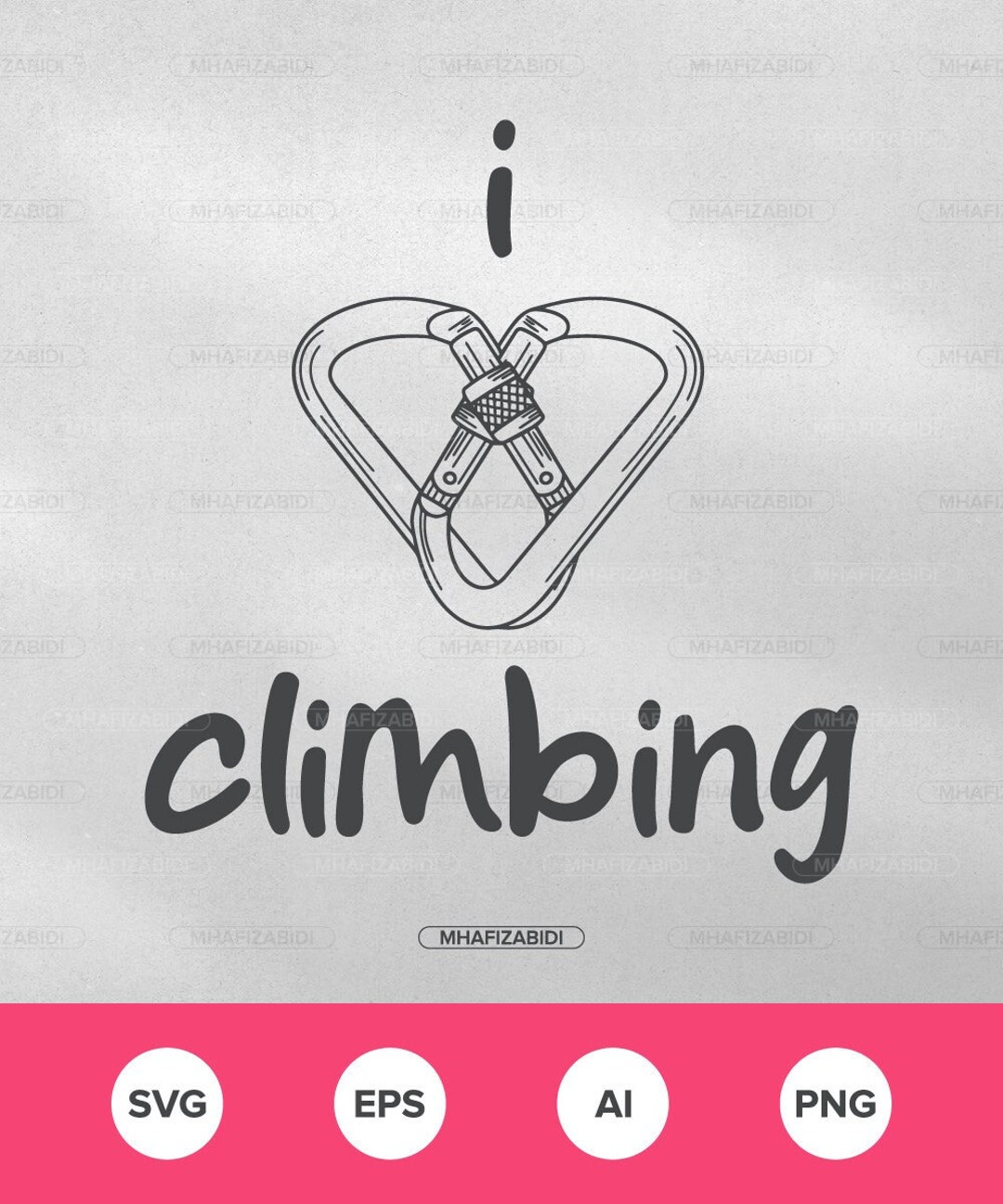 I Love Climbing for T-shirt Climbing Gift for Her Climbing Design ...