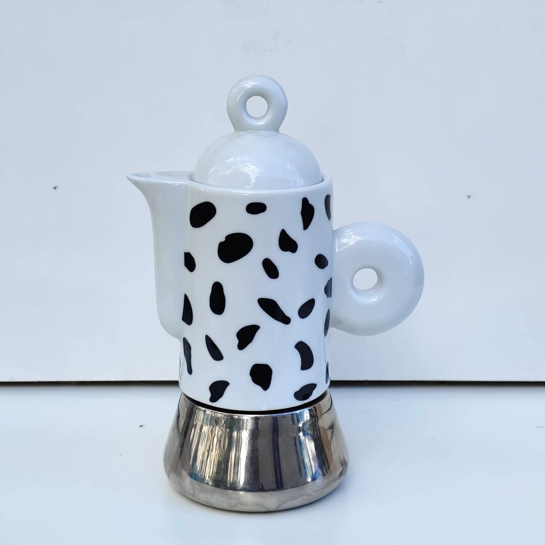 Ceramic Coffee Maker With Post-modern Mukka Cow Dots Print Moka Pot for ...