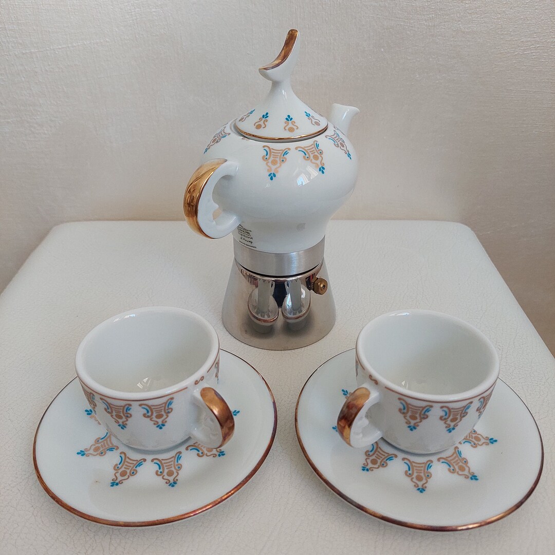 Moka Coffee Maker in Fine Porcelain Ceramic With Oriental Decoration ...