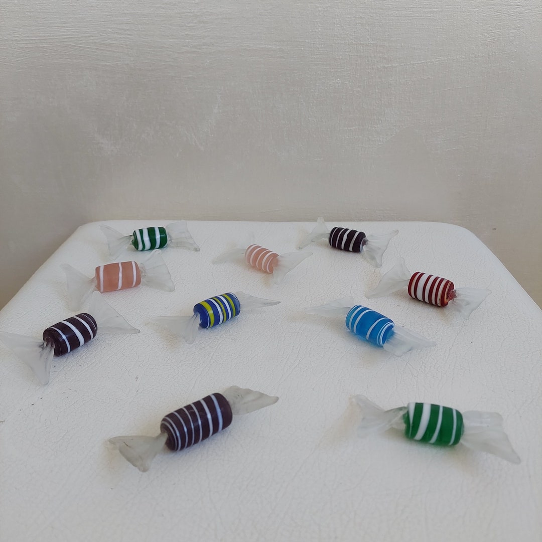Murano Glass Colorful Candies Set of 10 Wrapped Blown Glass Candy - Etsy