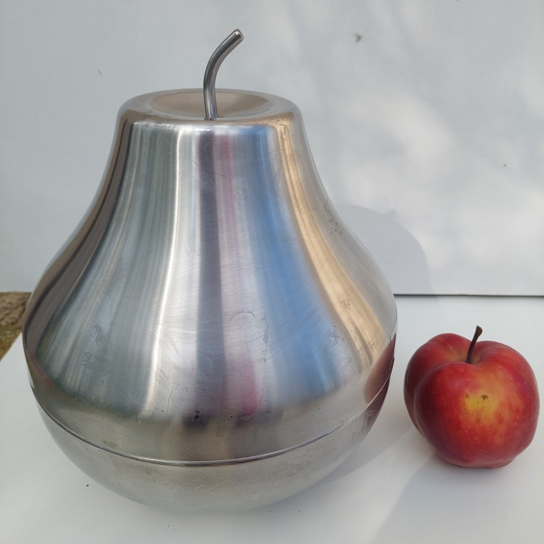 Vintage Big Steel Pear Bowl. Pear Bowl Bucket morinox Made in Italy - Etsy