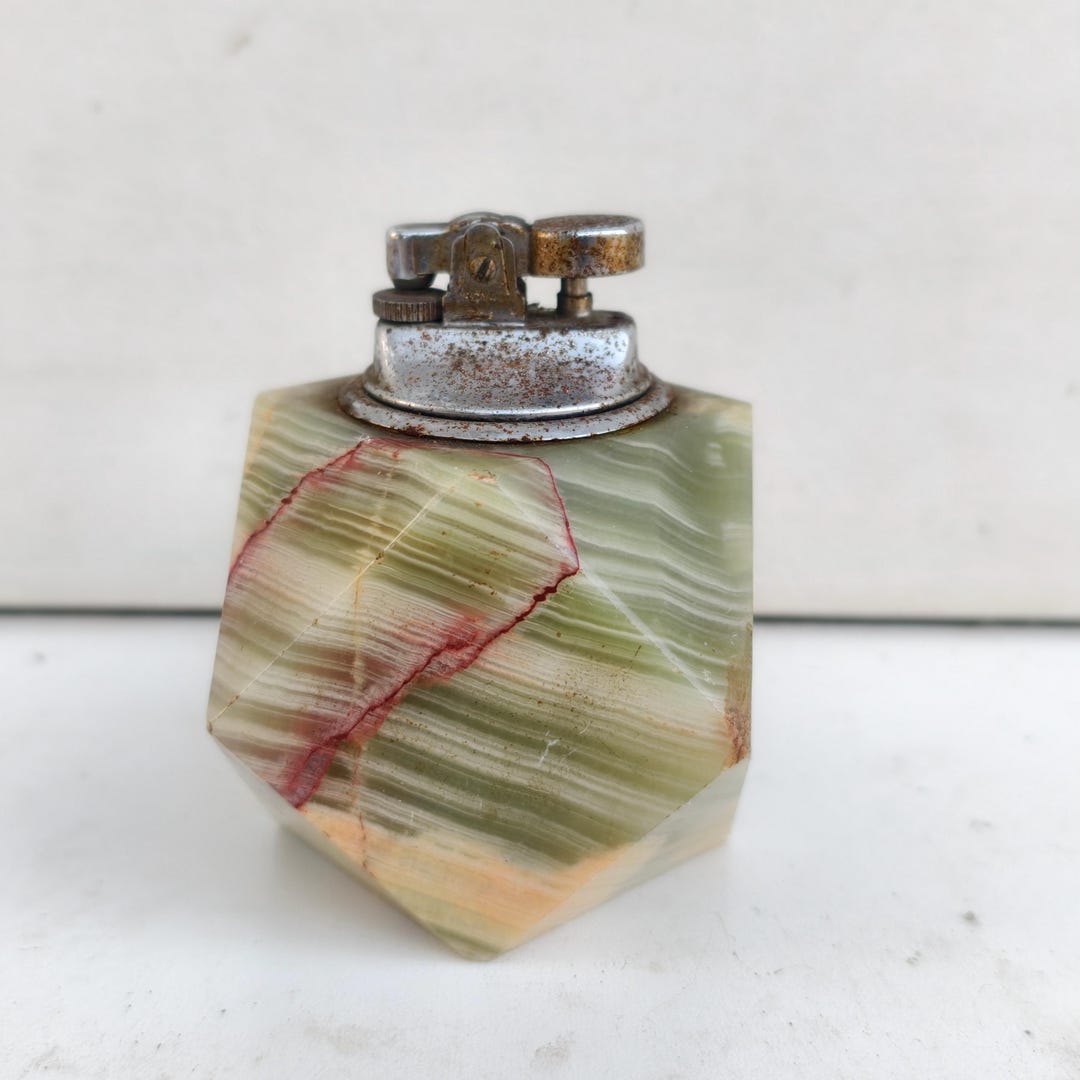 Onyx Table Lighter Vintage Stone Desk Ligher. - Etsy