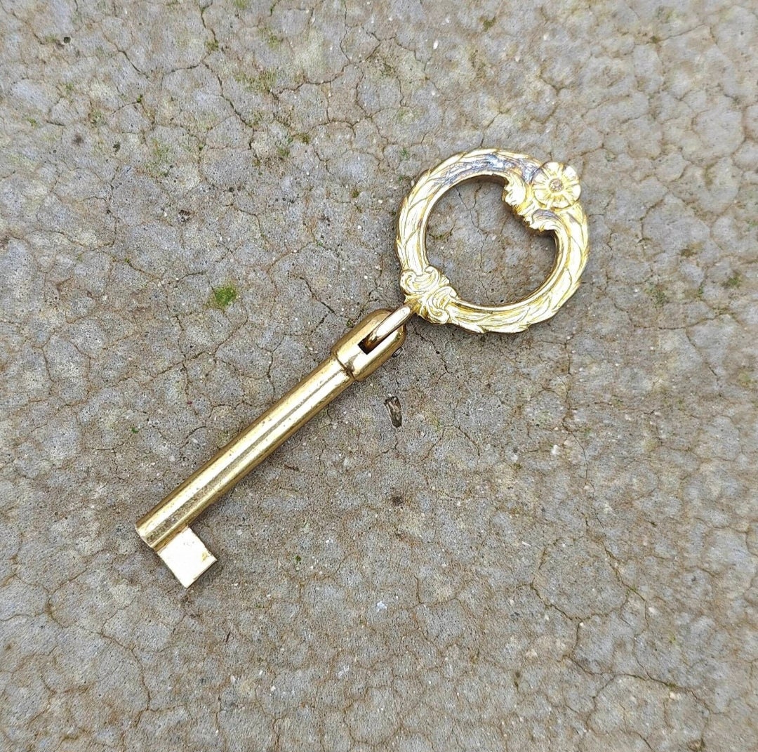 Old Brass Key Skeleton Key for Vintage Furniture - Etsy