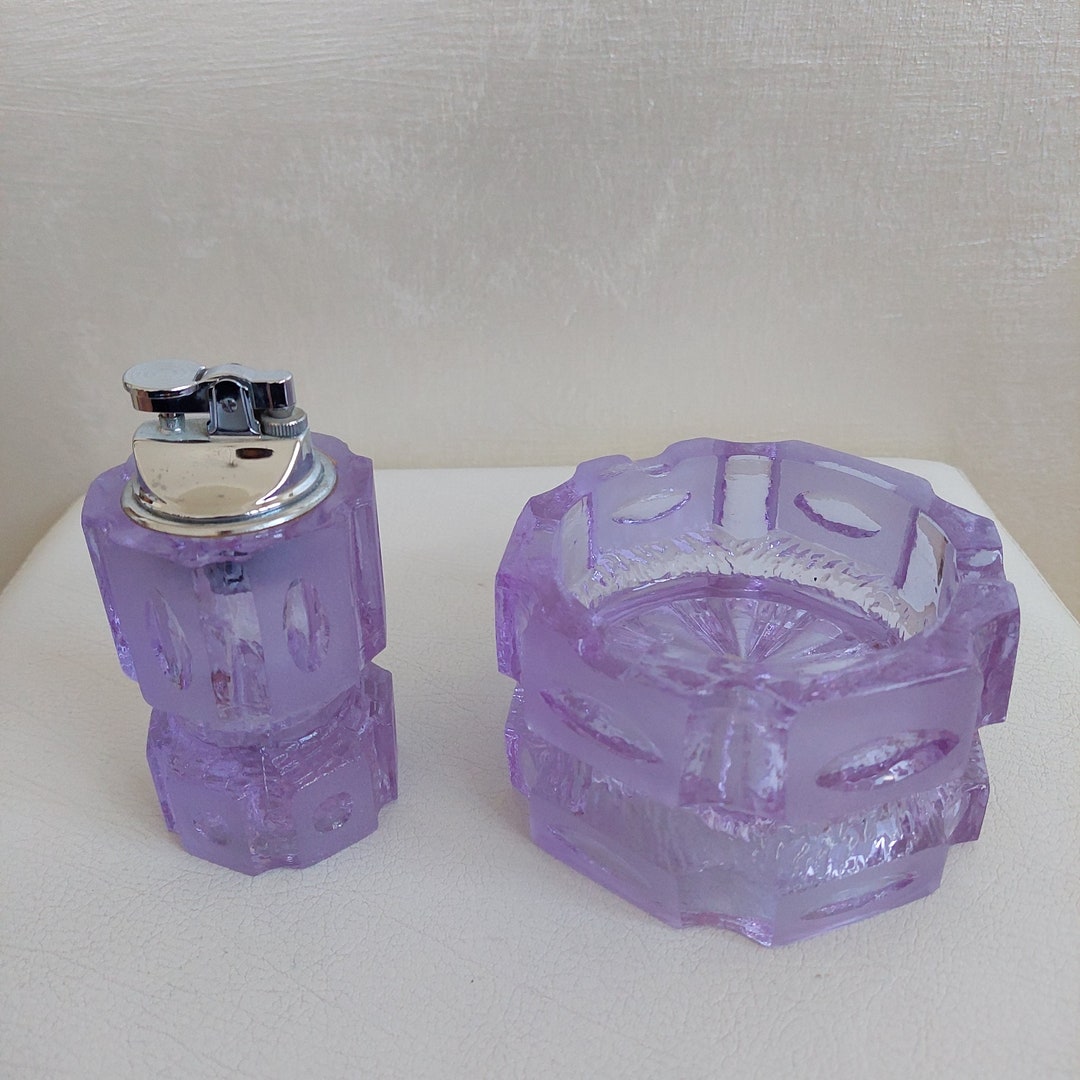 Neodymium Alexandrite Chameleon Murano Glass Ashtray and Lighter (not ...