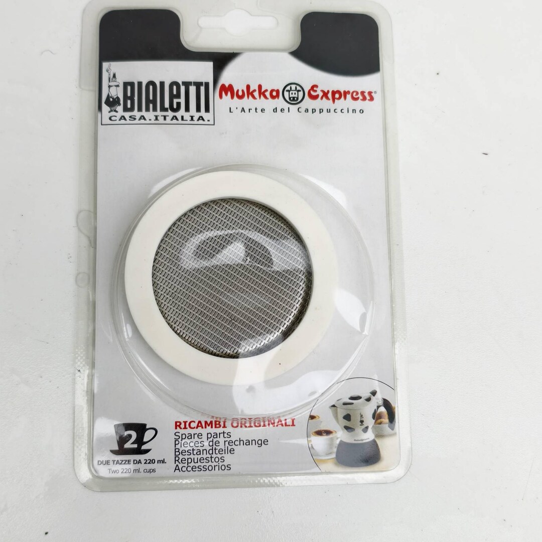 Rubber Gasket and Filter Cappuccino Moka Pot Mukka Express Bialetti for ...