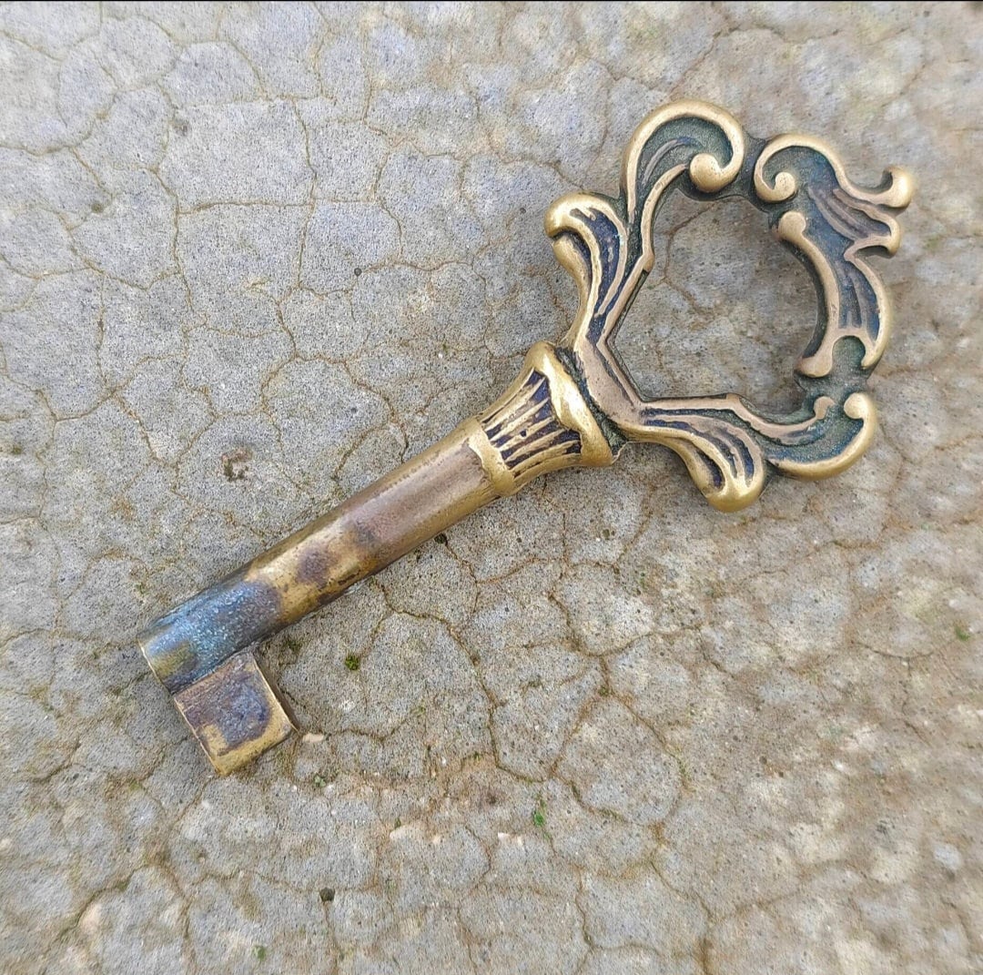 Old Brass Key Vintage Furniture Skeleton Key - Etsy