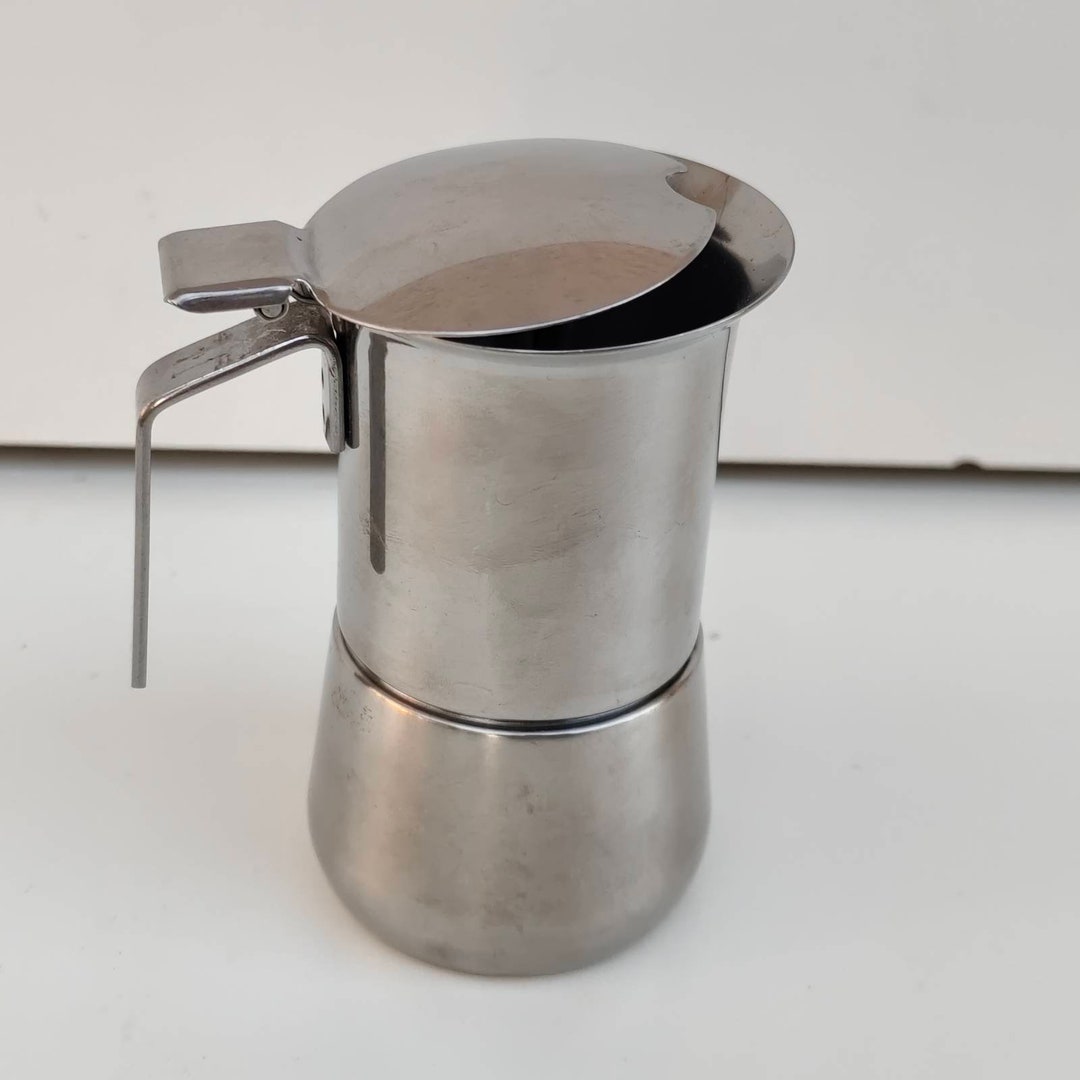 Inox Steel Coffee Maker Vev Viganò Italian Moka Pot for 1-2 Cups - Etsy
