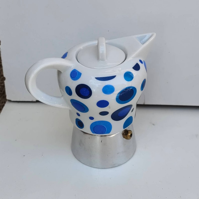 Ceramic Coffee Maker With Post-modern Polka Dot Print Moka Pot for 2-3 ...