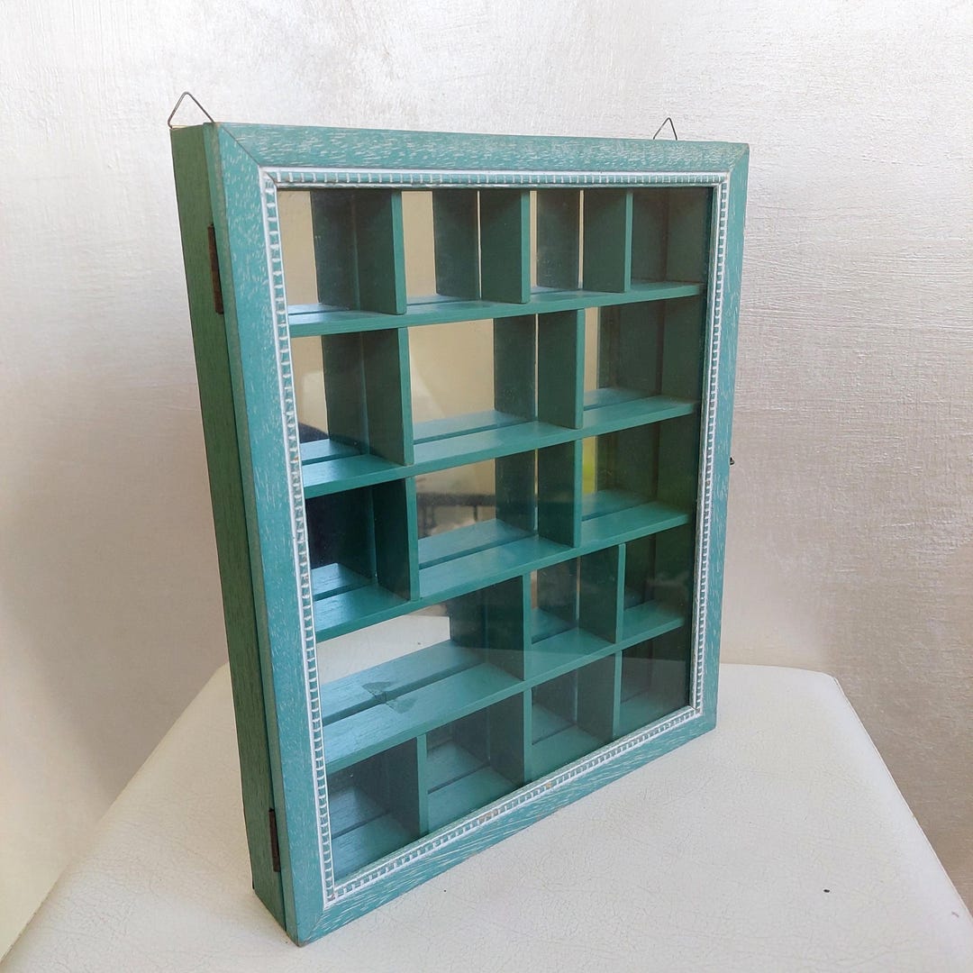 Wooden Display Case Hanging Wall Shelf for Knick Knack - Etsy